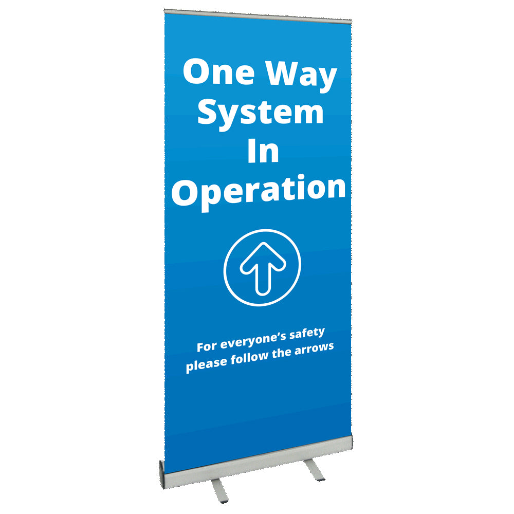 COVID SECURE ROLL UP BANNER -ONE WAY | United Flags